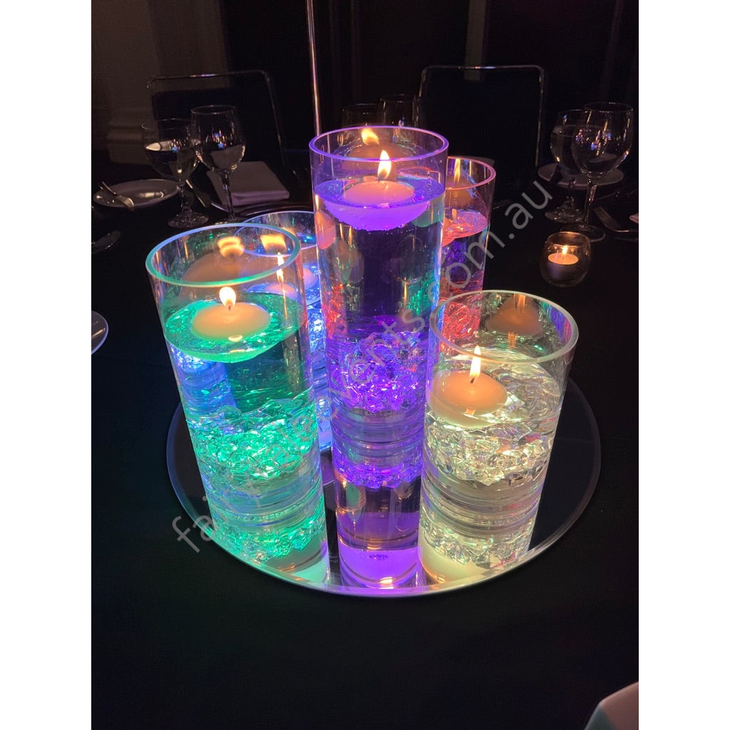 Submersible multi coloured LED round light – Fairytale Events Pty Ltd