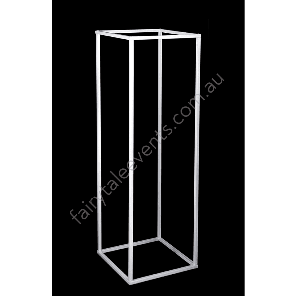 White rectangle frame display stand 2m – Fairytale Events Pty Ltd